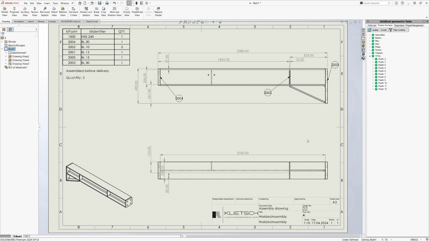 SolidSteel Parametric for SOLIDWORKS V6.0 Overview